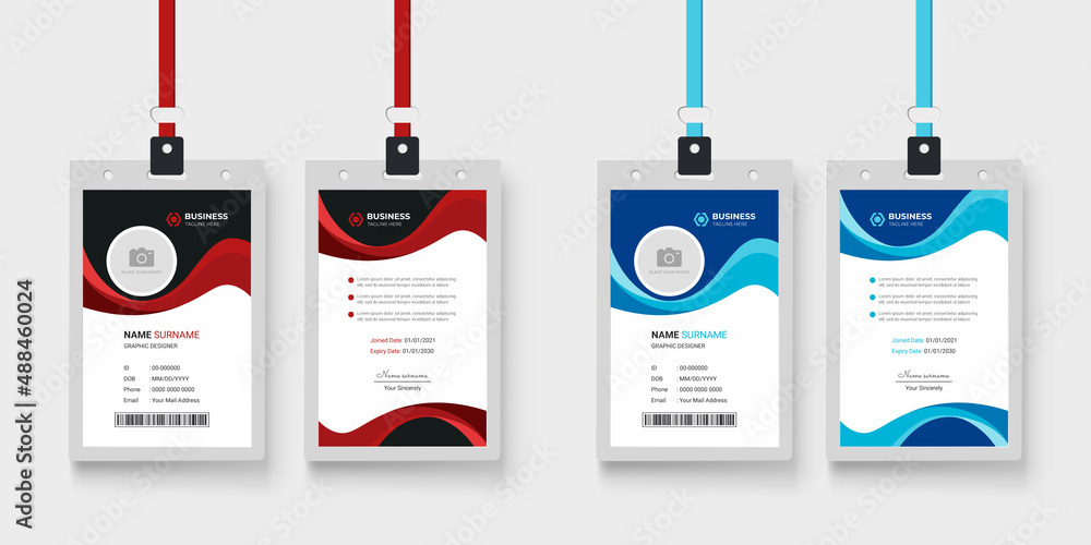 Professional company employee id card template | Office employee id ...