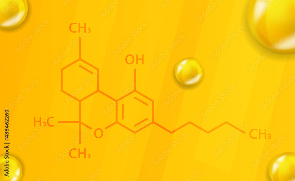 Tetrahydrocannabinol chemical formula. Tetrahydrocannabinol 3D ...