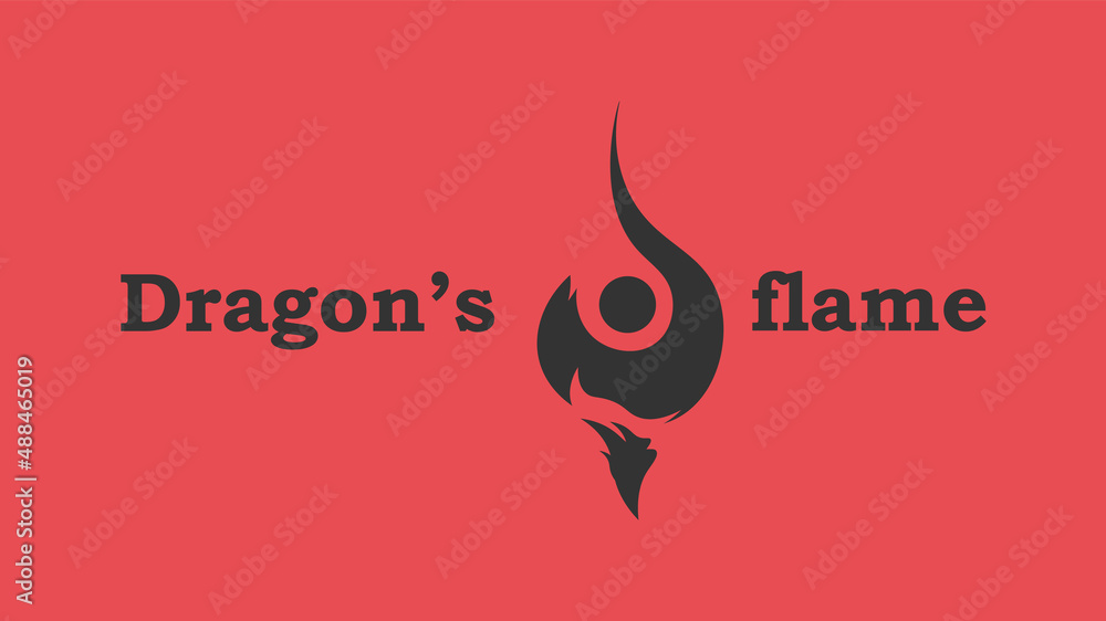 Badass Dragon's flame logo for company. Icon of fire. Example of use ...