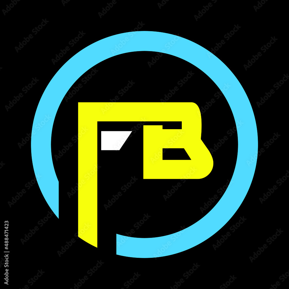 FB letter logo design on black background Initial Monogram Letter FB ...