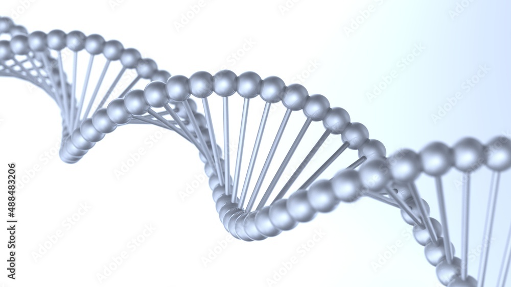 Science Molecular Silver DNA Model Structure under silver light ...