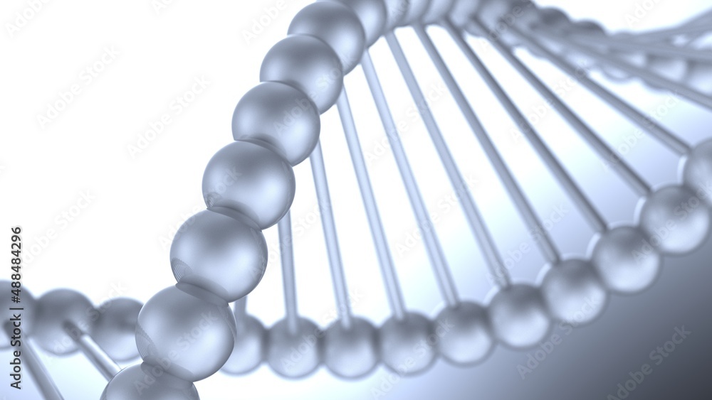 Science Molecular Silver DNA Model Structure under silver light ...