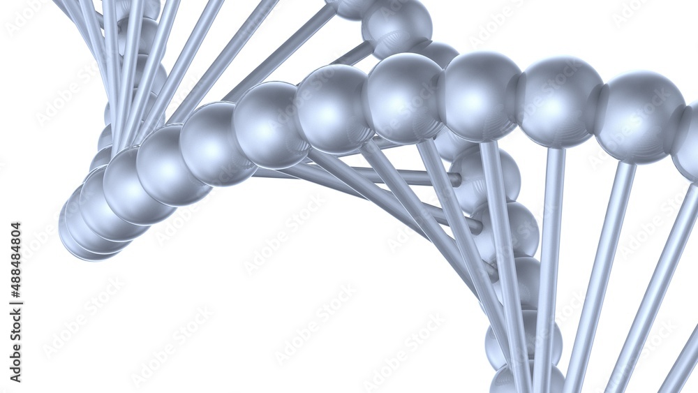 Science Molecular Silver DNA Model Structure under silver light ...