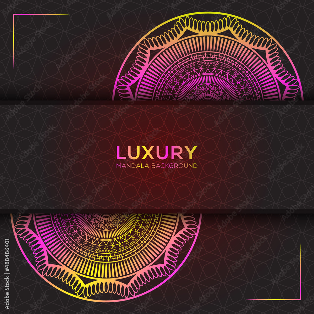 Mandala background design with gradient color Stock Vector | Adobe Stock