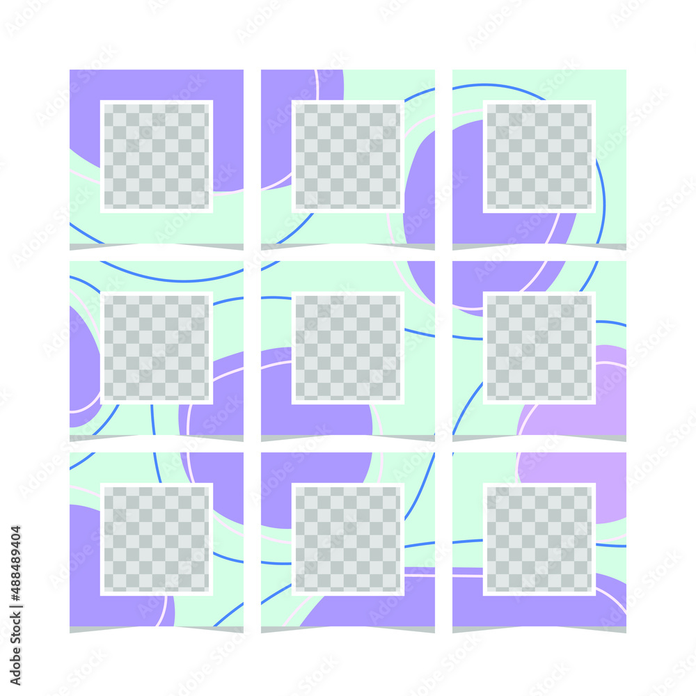 Seamless puzzle abstract shapes for social media instagram post ...