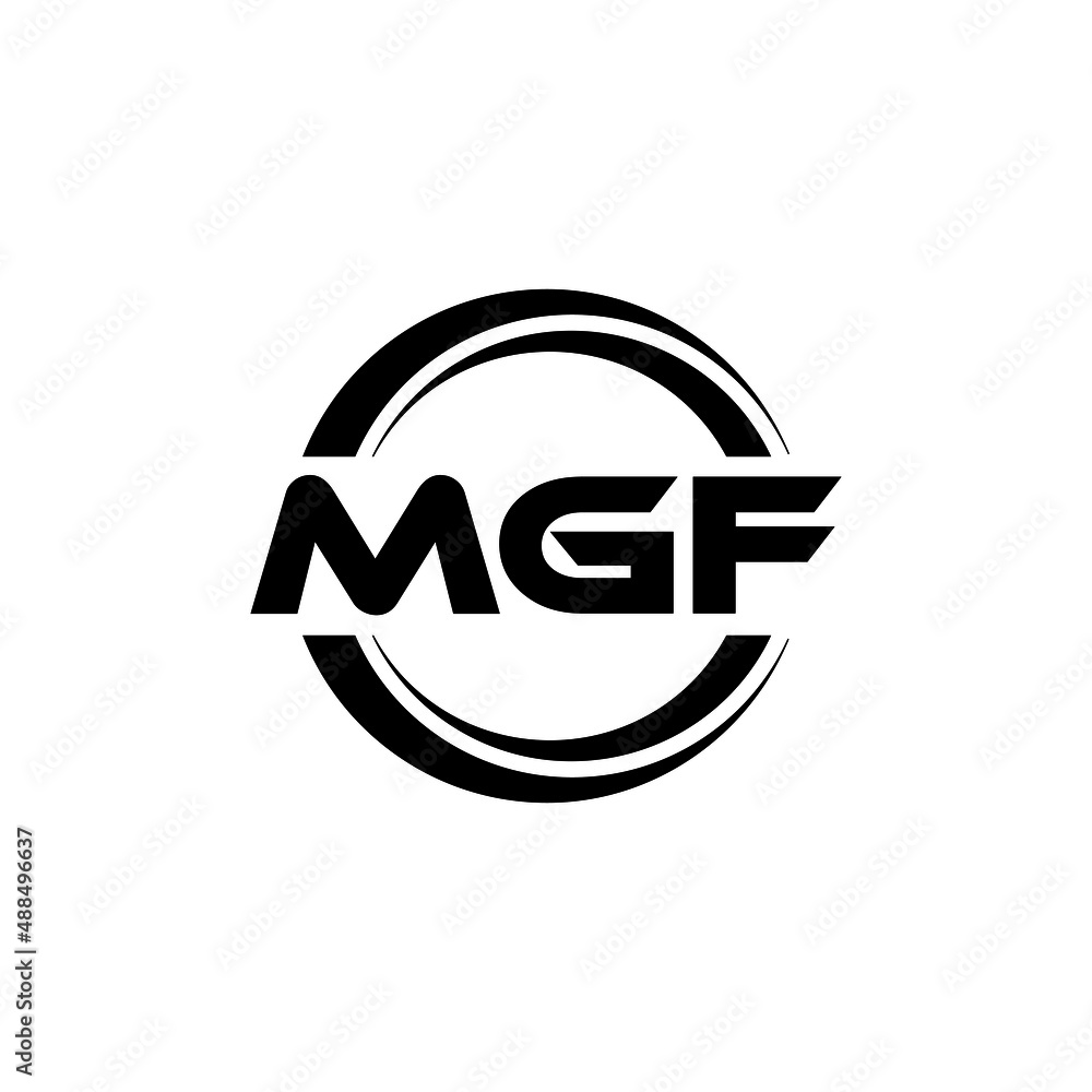 MGF letter logo design with white background in illustrator, vector ...