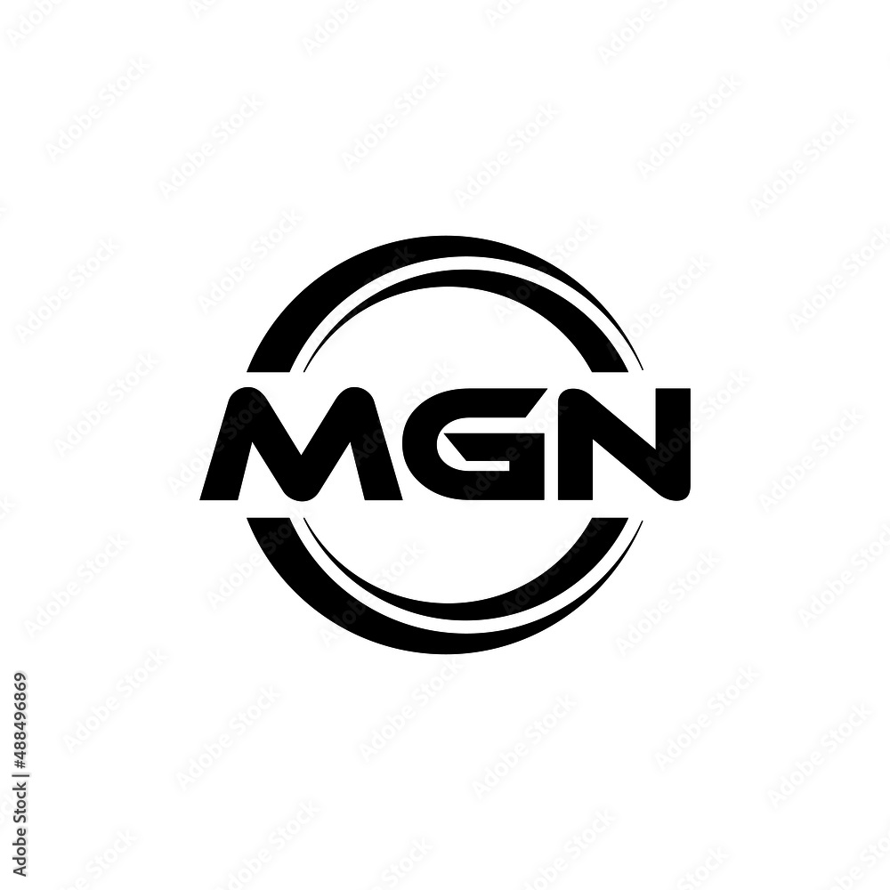 MGN letter logo design with white background in illustrator, vector ...
