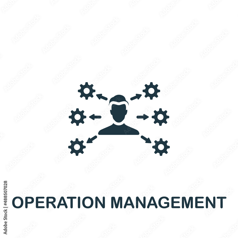 Operation Management icon. Monochrome simple icon for templates, web ...