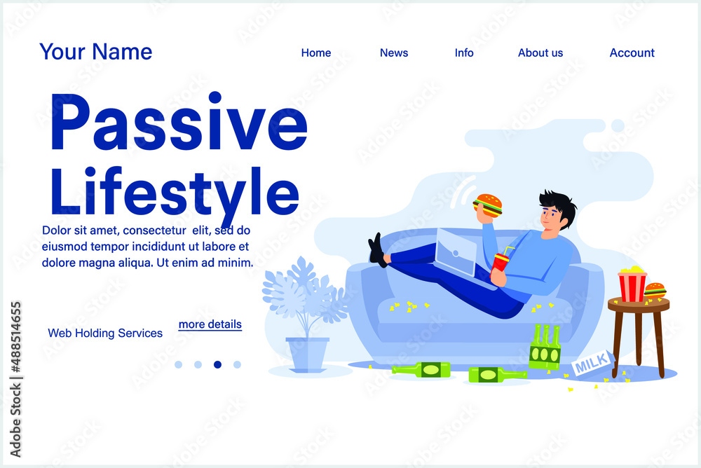 Physical inactivity, passive lifestyle, bad habit. Sedentary lifestyle ...