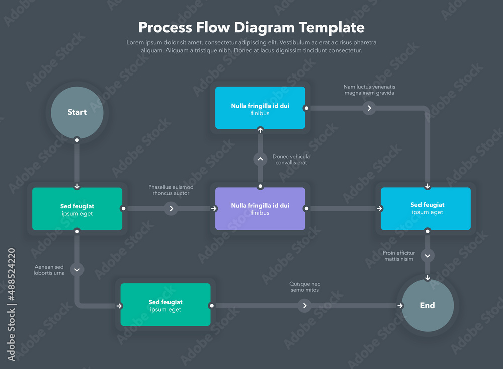 Fotografija, Poster Simple modern template for process flow diagram ...