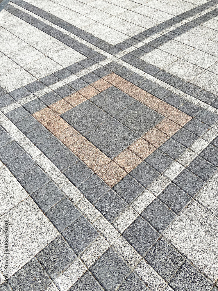 Herringbone pattern paving seamless texture, paving slabs urban street ...