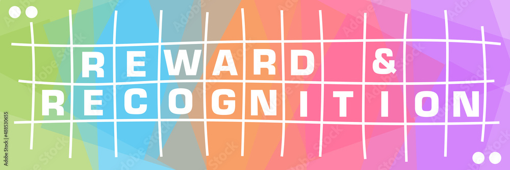 Reward And Recognition Colorful Texture Lines Boxes Text Stock ...