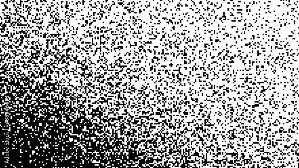 Black and White Random Pixels Pattern. Shuffled pixels texture ...