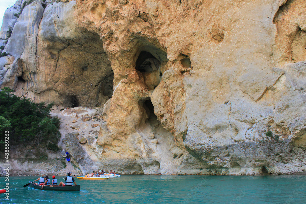 View to the mountains and rocks of the beautiful french Canyon Gorge du ...