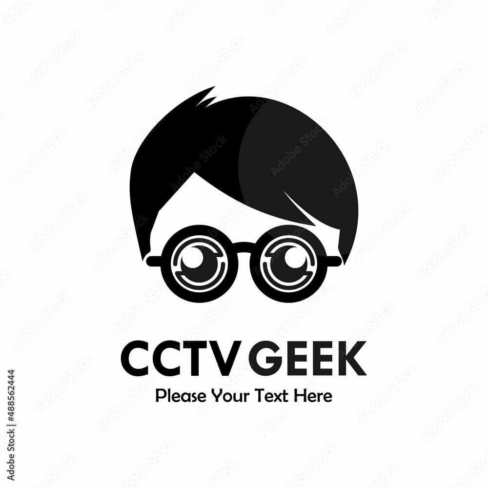 CCTV geak logo template illustration Stock Vector | Adobe Stock