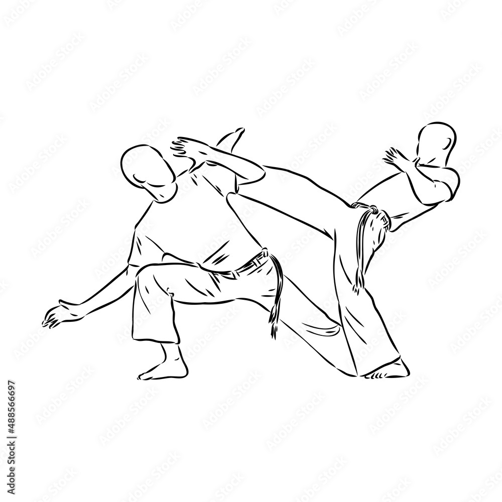Capoeira Icon Silhouette Illustration. Dance And Sport Brazilian Vector ...