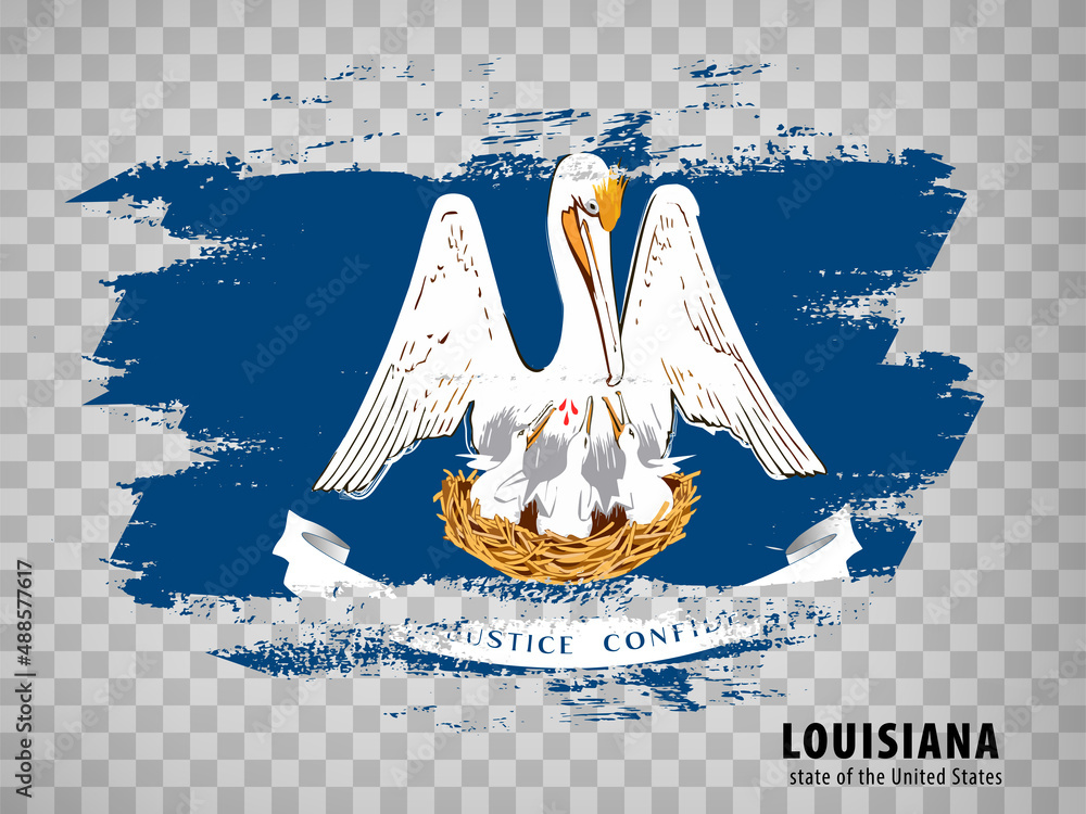 Flag of Louisiana from brush strokes. United States of America. Flag ...