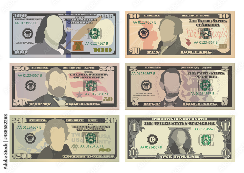 5 Dollar Bill Vector