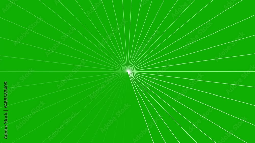 Spinning light rays motion graphics with green screen background Stock ...