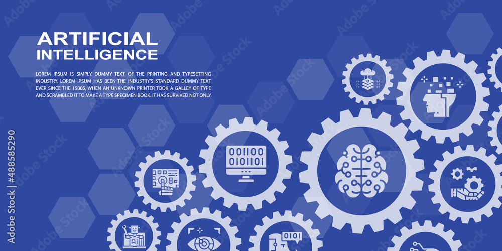Artificial Intelligence landing page design template. Robotics, Chatbot ...