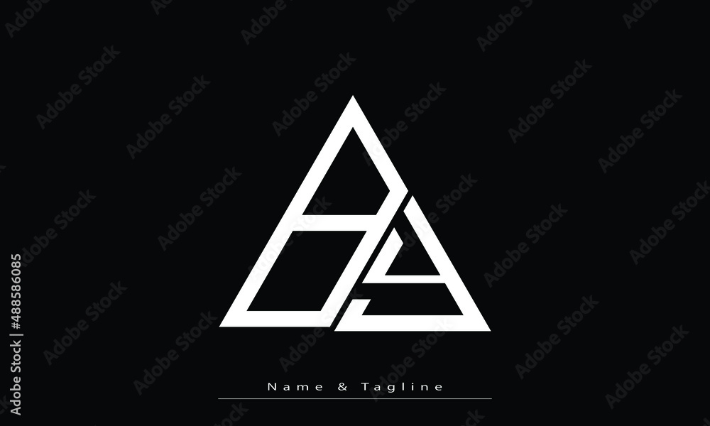 Alphabet letters Initials Monogram logo BY, YB Stock Vector | Adobe Stock
