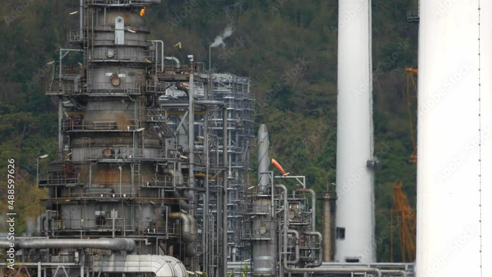 Video landscape of a petroleum refinery showing the structure of the ...