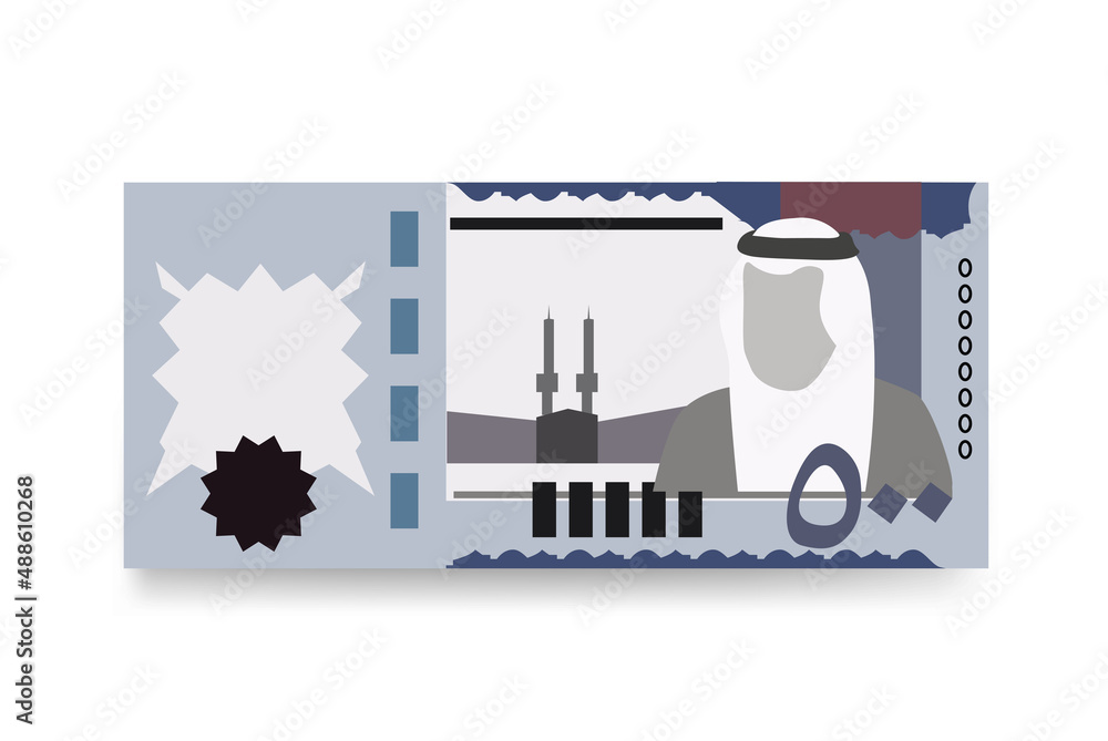 Saudi Riyal Vector Illustration. Saudi Arabia money set bundle ...