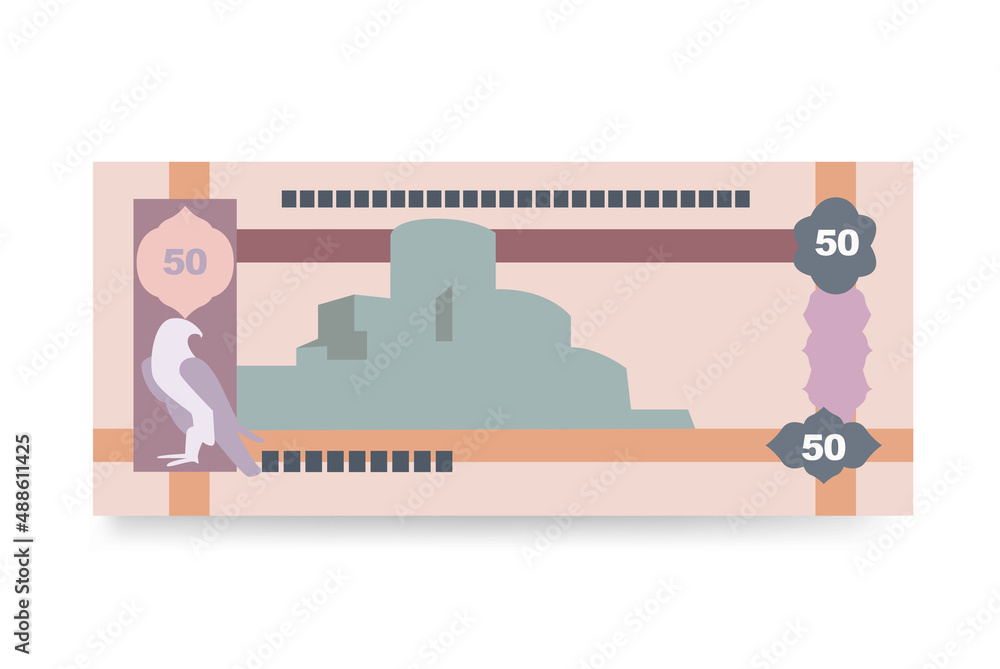 UAE Dirham Vector Illustration. United Arab Emirates money set bundle ...