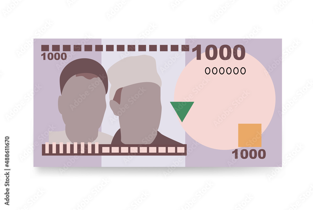 Nigerian Naira Vector Illustration. Nigeria money set bundle banknotes ...