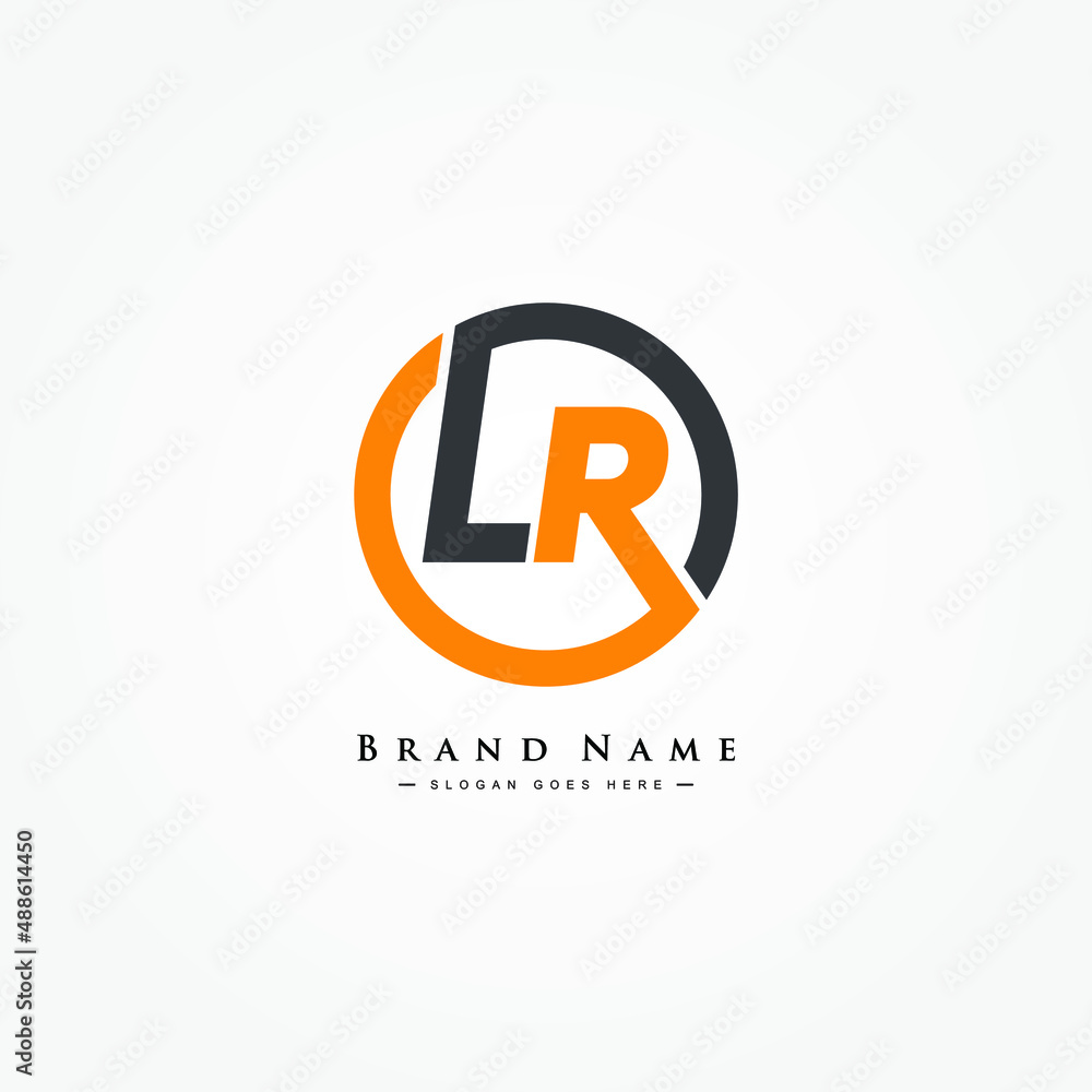 Initial Letter LR Logo - Minimal Business Logo for Alphabet L and R ...