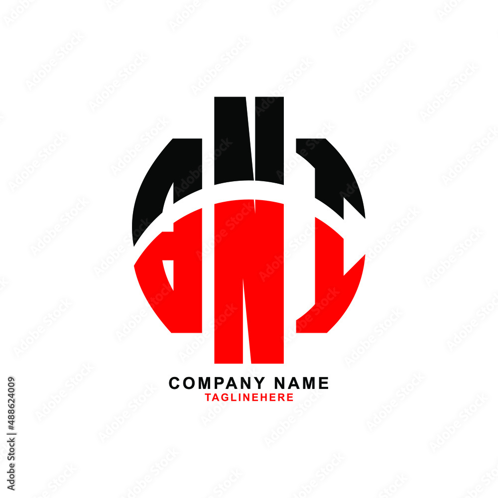 BNI letter design. BNI letter logo design with white background. BNI ...