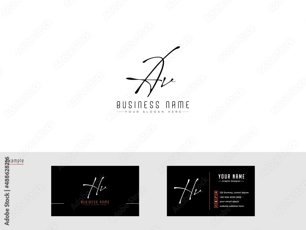Signature AV Logo, Simple and Stylish Av Signature Letter Logo Icon ...