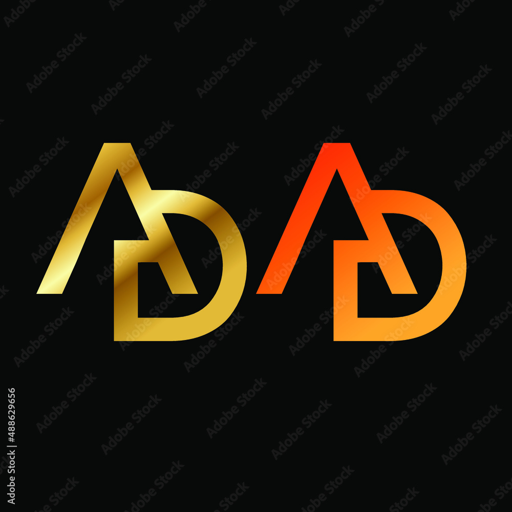 AD monogram logo.Ad letter logo.vector illustration. Stock Vector ...