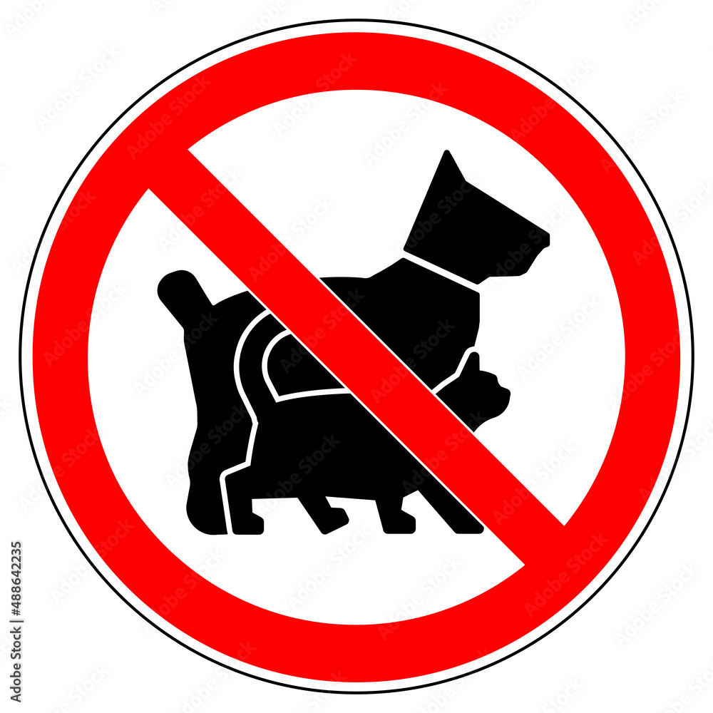 vsrr293 VectorSignRoundRed vsrr - german: Tiere verboten . Hunde ...