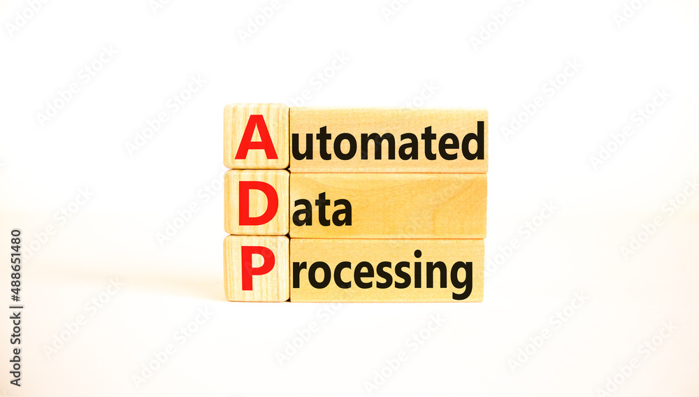 ADP automated data processing symbol. Concept words ADP automated data ...
