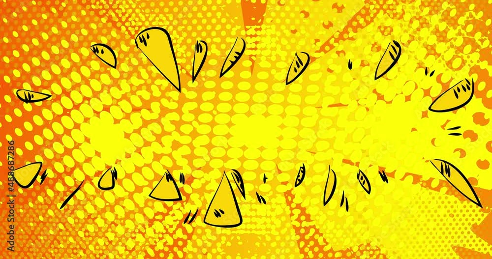 Retro comic style Speech Bubble background. Manga cartoon backdrop ...