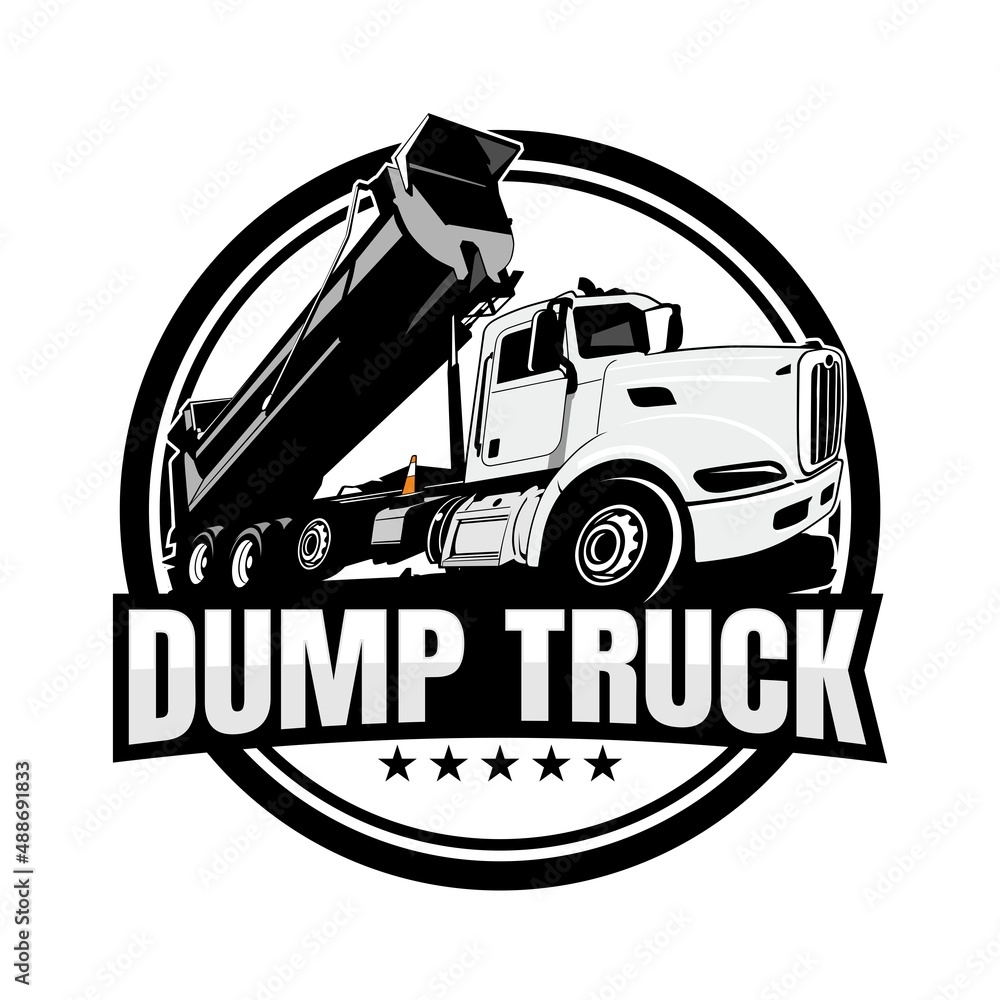dump truck logo design icon vector Stock Vector | Adobe Stock