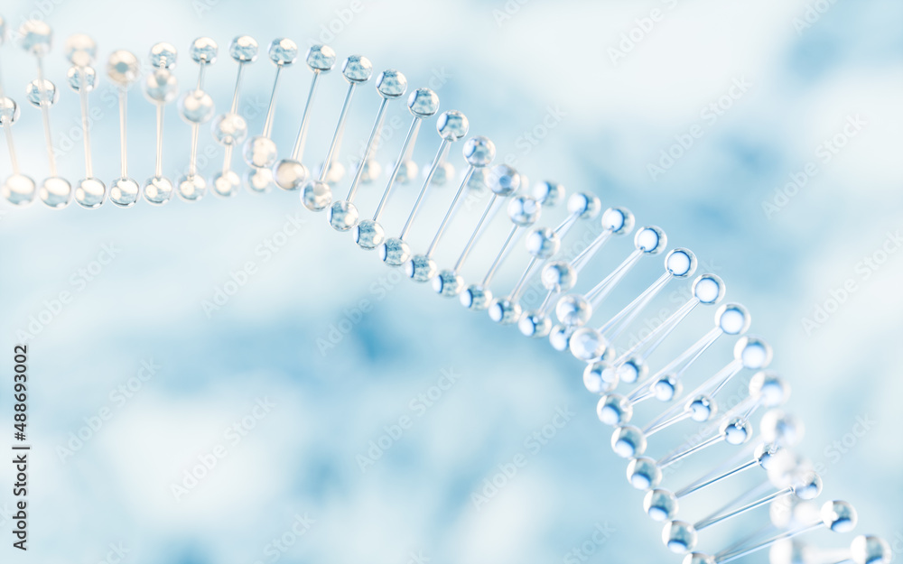 Biology molecules structure, 3d rendering. Stock Illustration | Adobe Stock