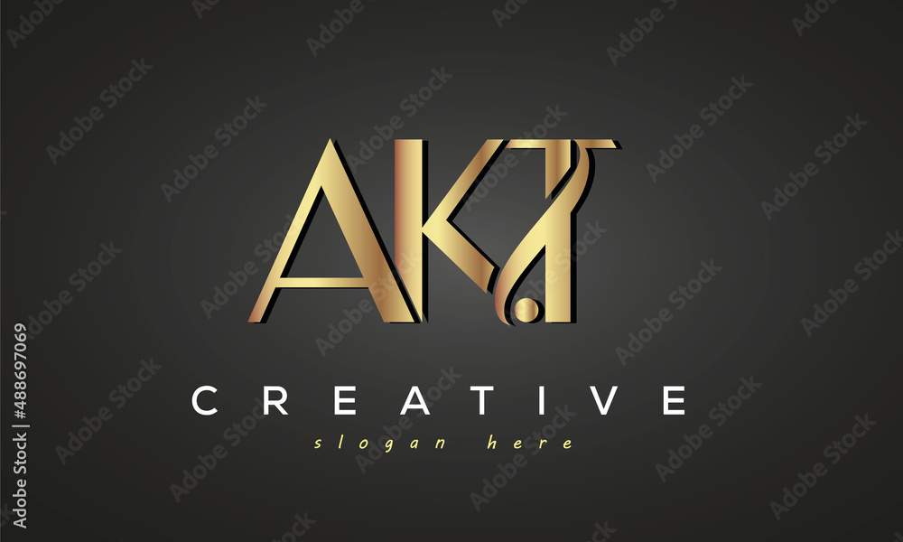 AKT creative luxury logo design Stock Vector | Adobe Stock