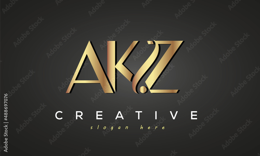 AKZ creative luxury logo design Stock Vector | Adobe Stock