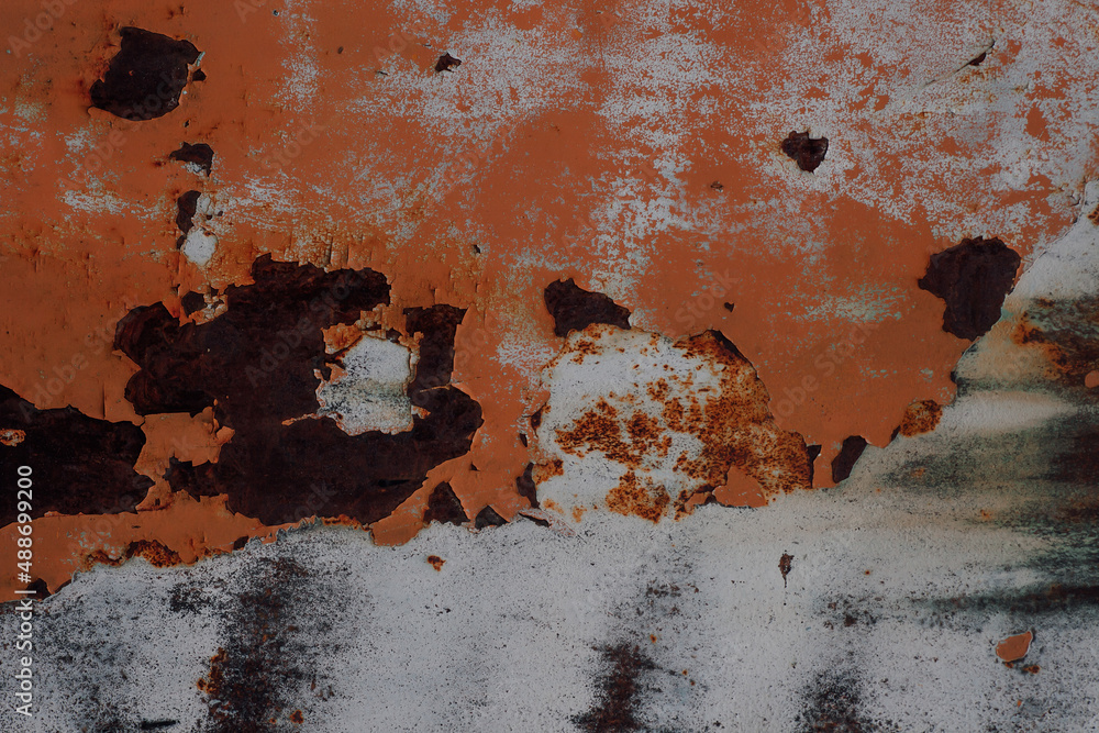Metal old texture with peeling paint, rust and scratches which needs ...