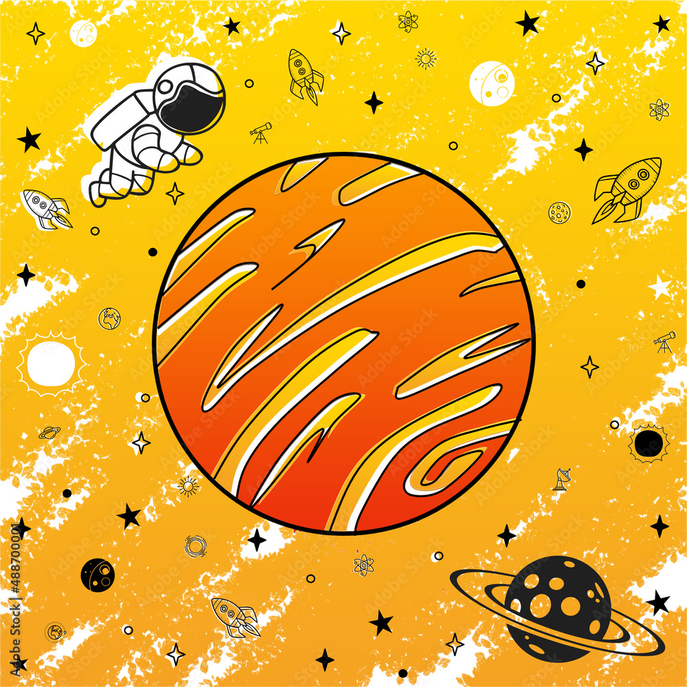 Illustration of Mars, Mars Background,Mars clipart, Mars from space ...