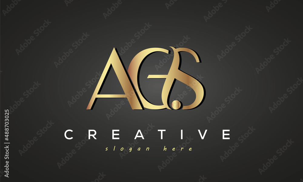 AGS creative luxury logo design Stock Vector | Adobe Stock