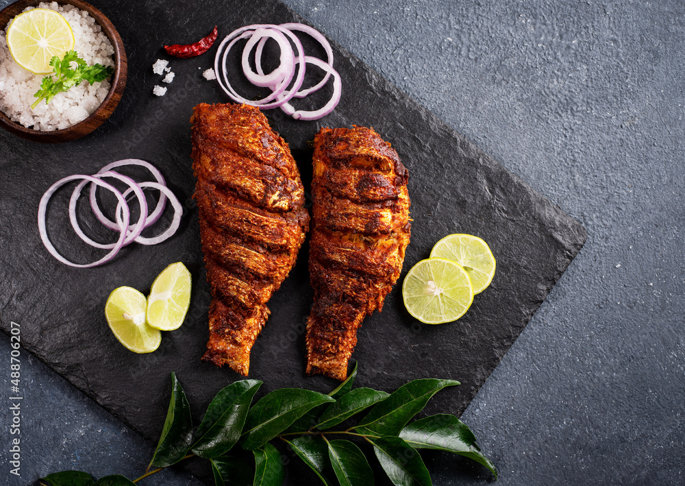 Spicy and delicious fish fry Stock Photo | Adobe Stock