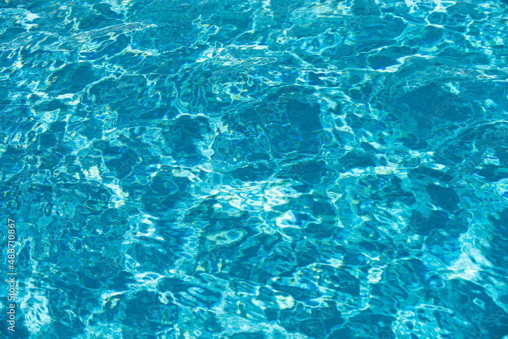 Water background, ripple waves. Blue swiming pool pattern. Sea surface ...