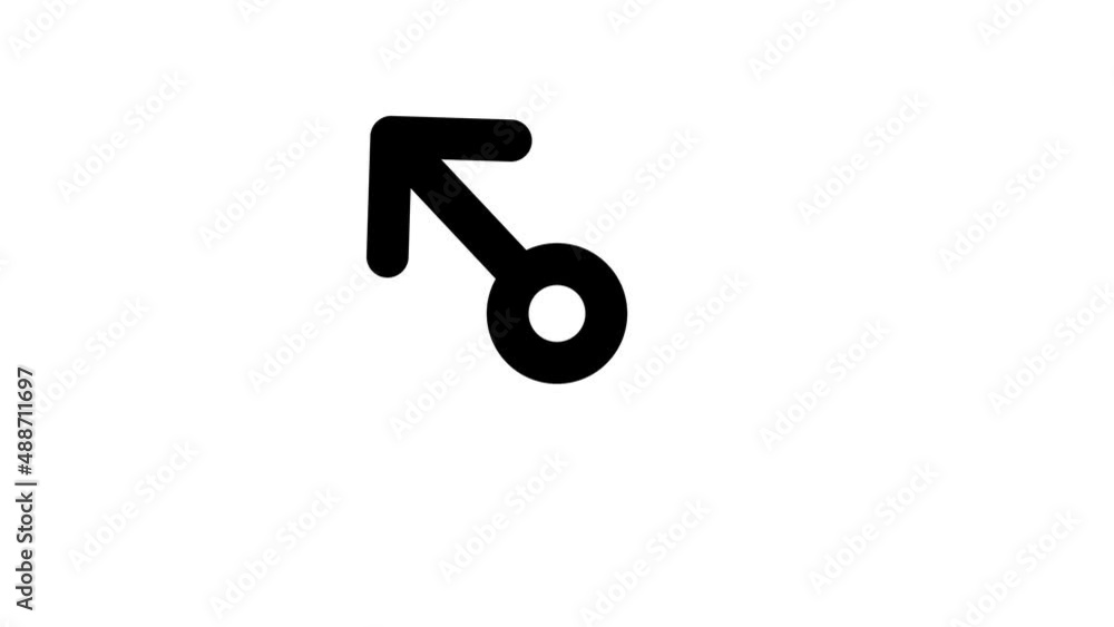 Animation of random direction arrow symbol, arrow animation on white ...
