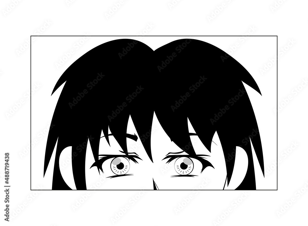comic anime woman close up Stock Vector | Adobe Stock