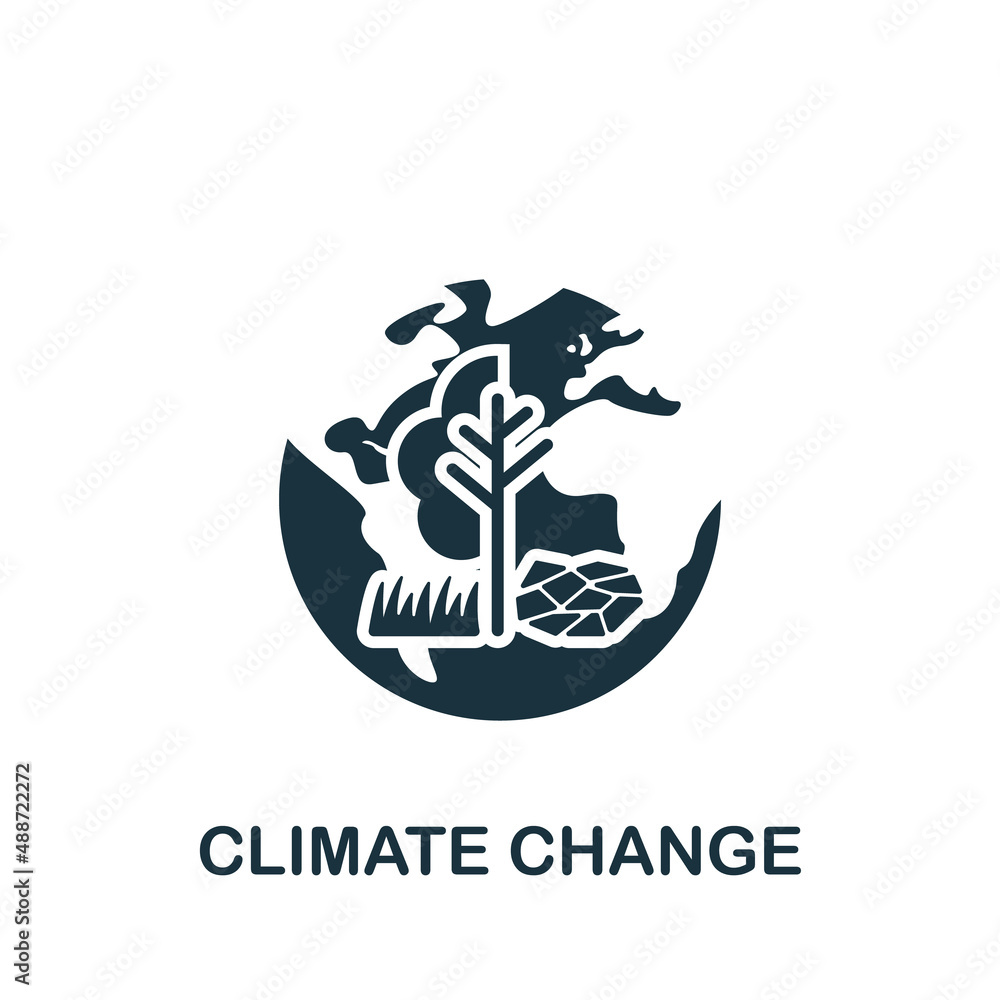 Climate Change icon. Monochrome simple icon for templates, web design ...