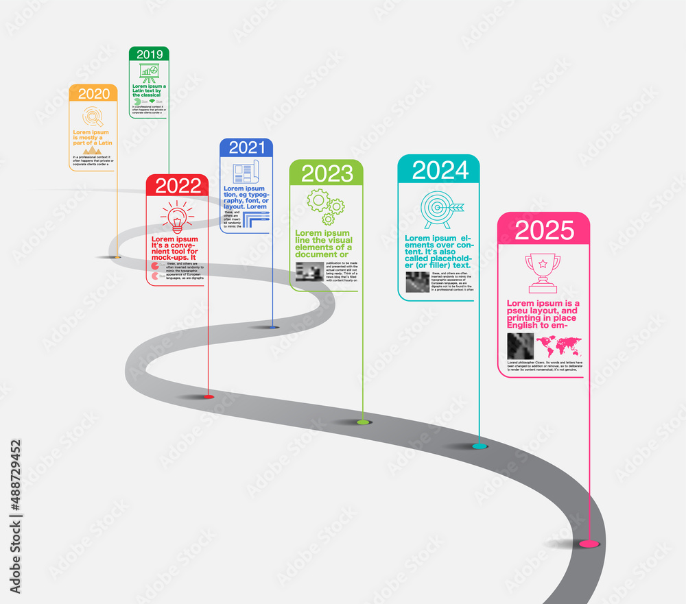 Milestone Company, Timeline, Roadmap, Infographic Vector illustration ...