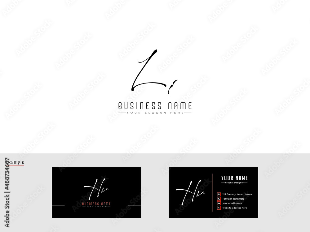 Modern Signature LI Logo Icon, Initial Lettering Li Signature Logo or ...